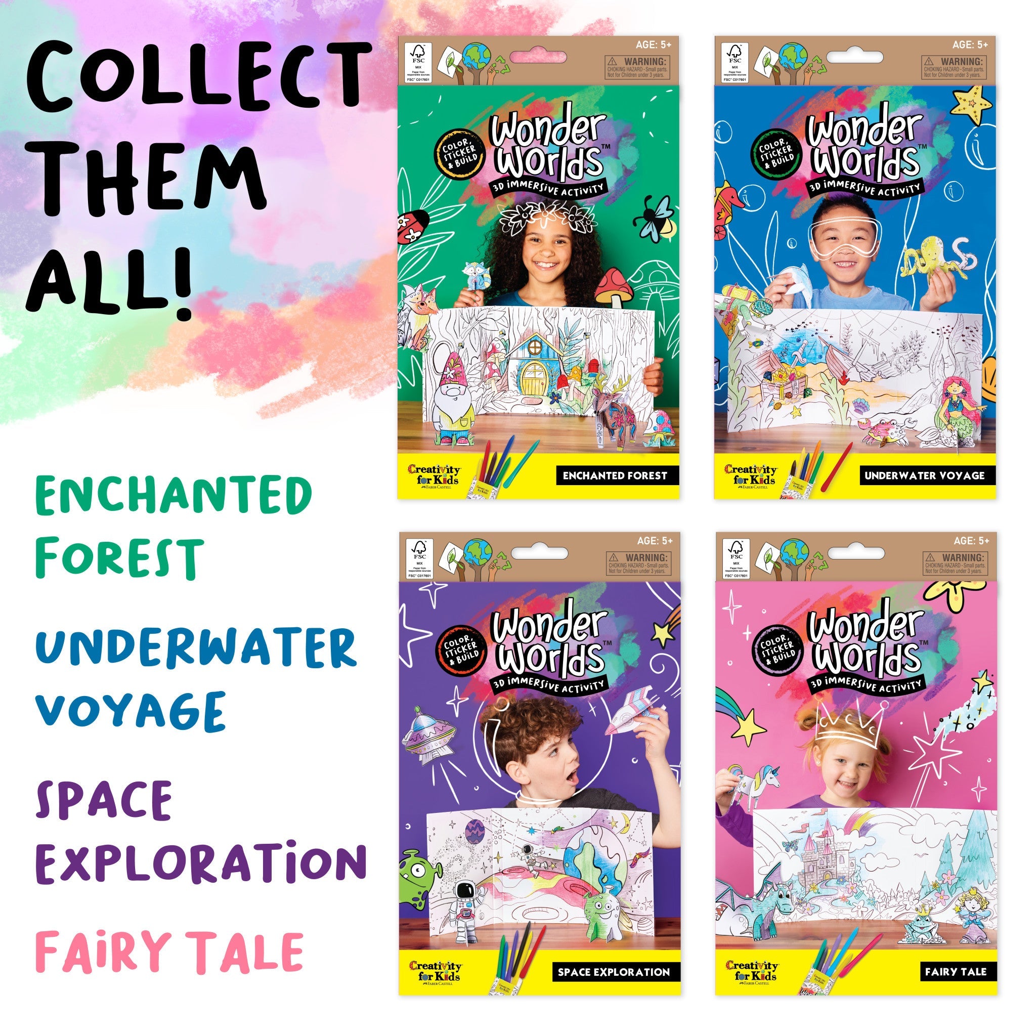 Creativity For Kids Wonder Worlds 3D Coloring Craft Kit – Big Top of ...
